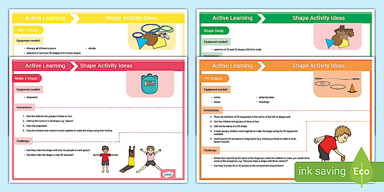 Active Learning: KS1 Shape Activity Ideas (teacher made)