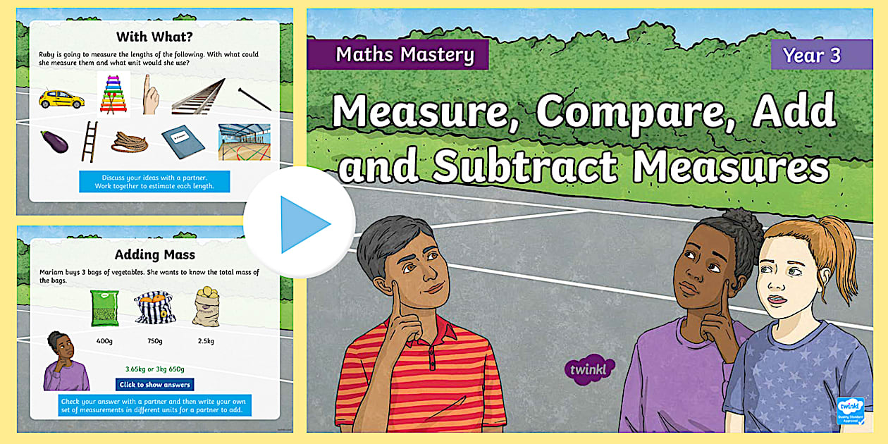 Year 3 Measure, Compare, Add and Subtract Measures PowerPoint