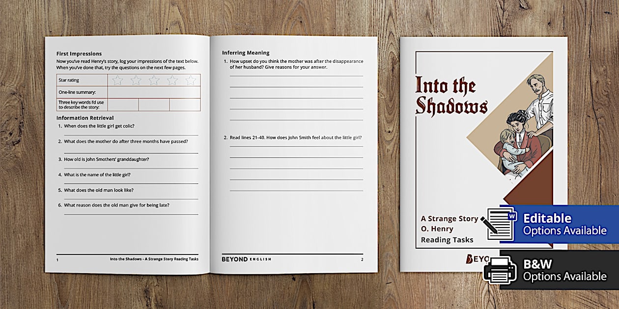 Into The Shadows: A Strange Story Complete Resource PackTo-Do*