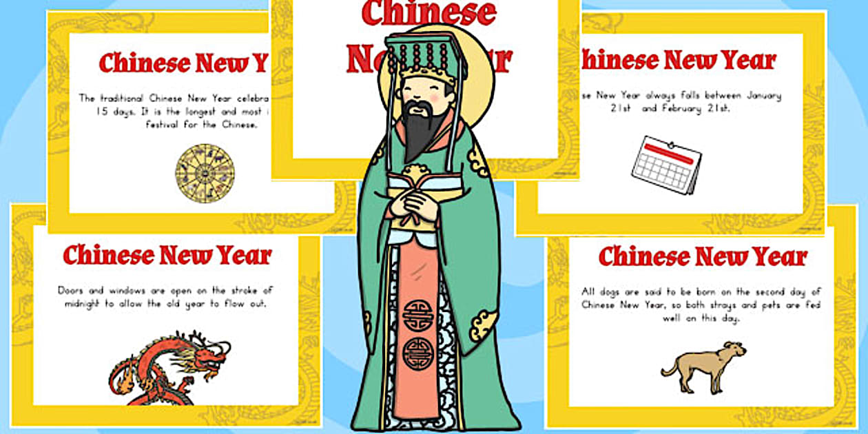 Chinese New Year Display Fact Cards (teacher made) - Twinkl