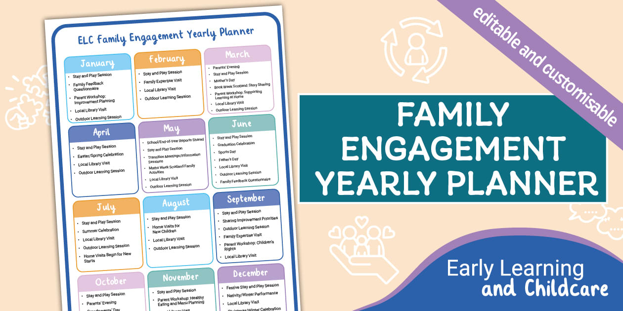 ELC Editable Family Engagement Yearly Planner