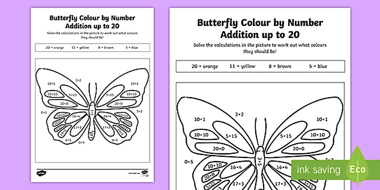 Butterfly Addition Puzzle, addition, math games, number work