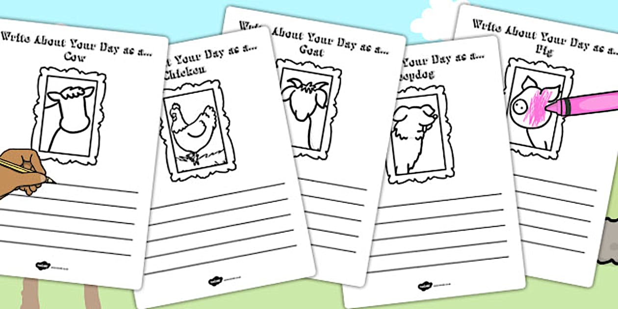 Write About Your Day as a Farm Animal Worksheet / Worksheet