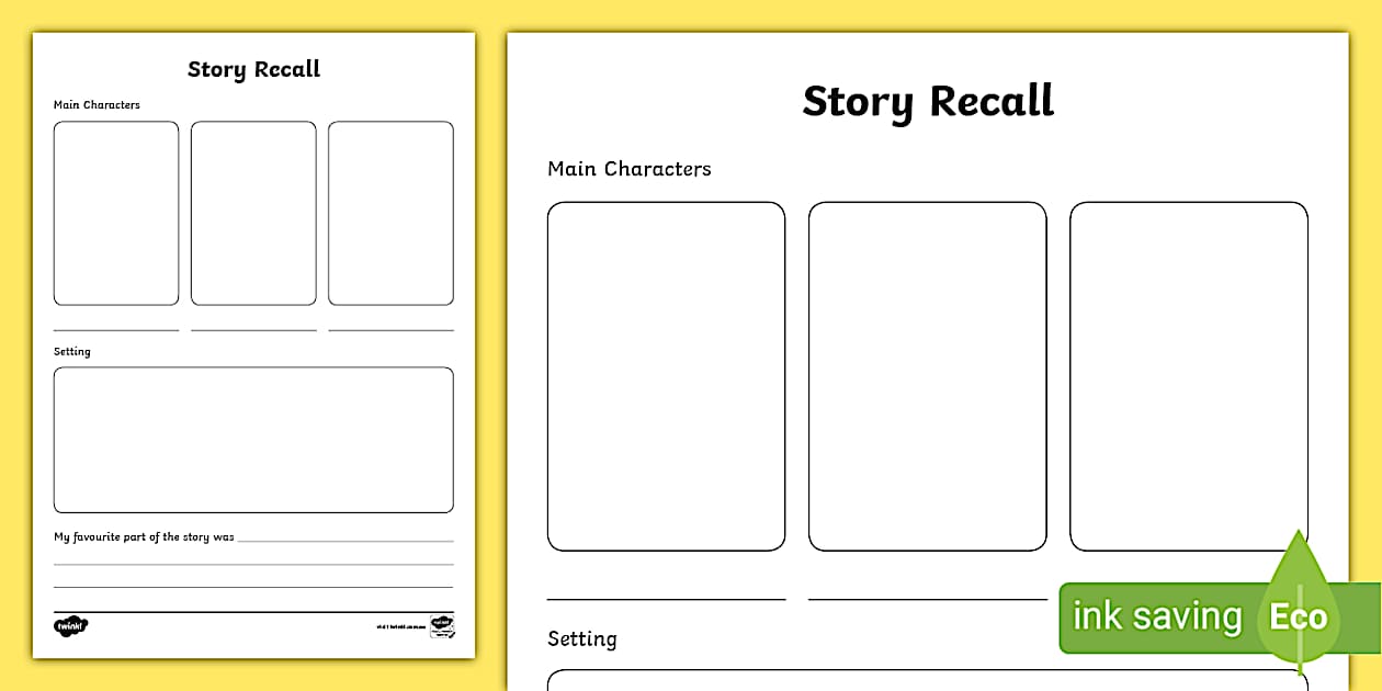 Story Recall Worksheet (teacher made) - Twinkl