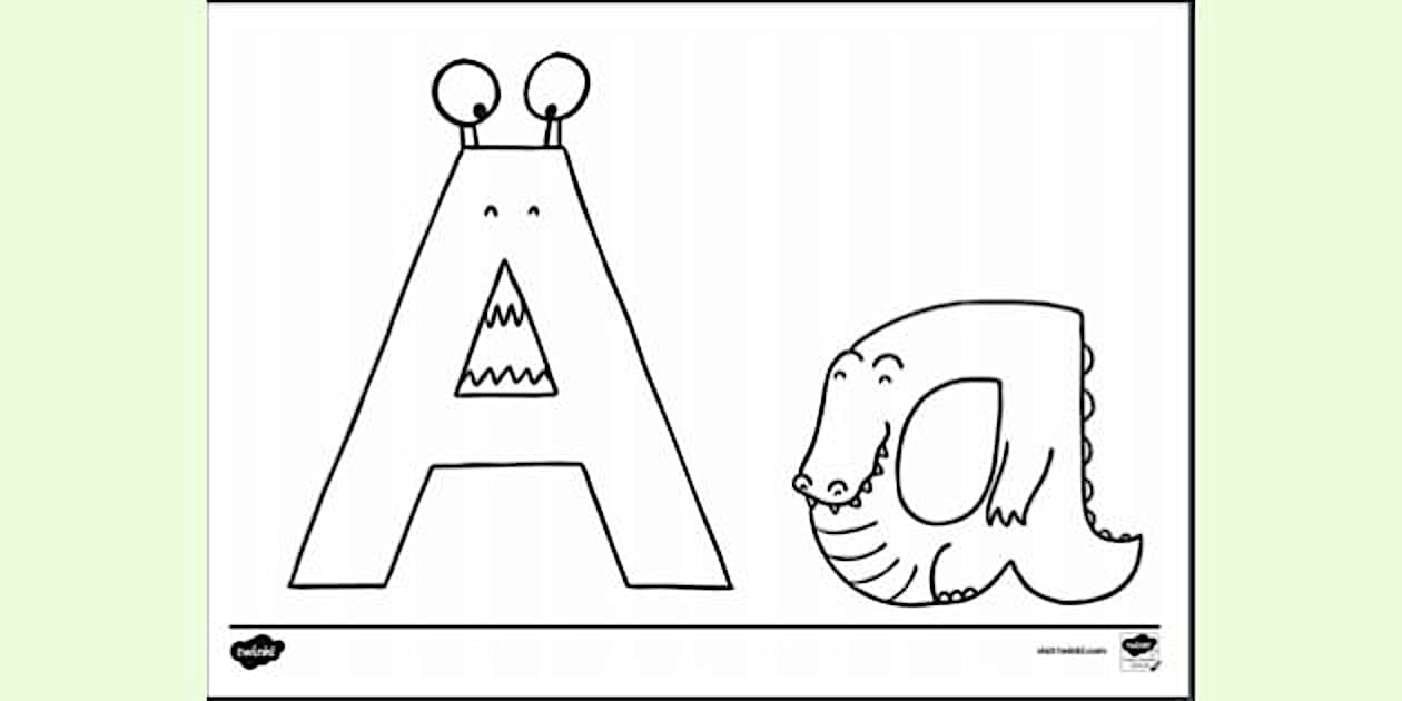 Letter A Colouring | Colouring Sheets - Twinkl