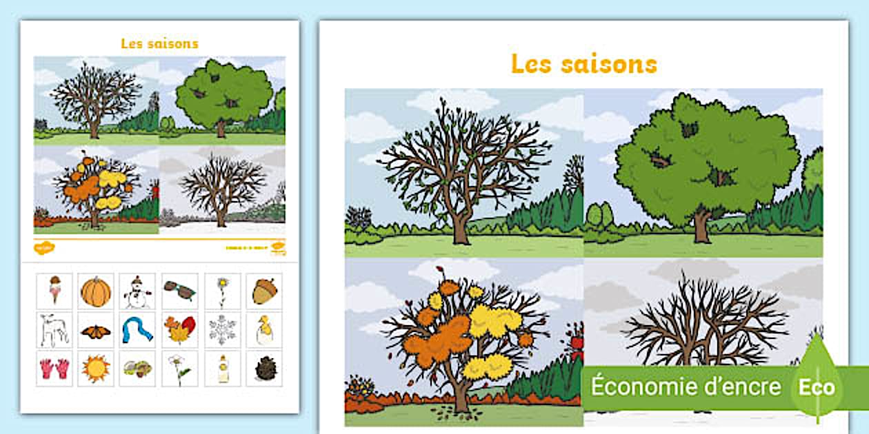 Associer les éléments aux saisons (Teacher-Made) - Twinkl