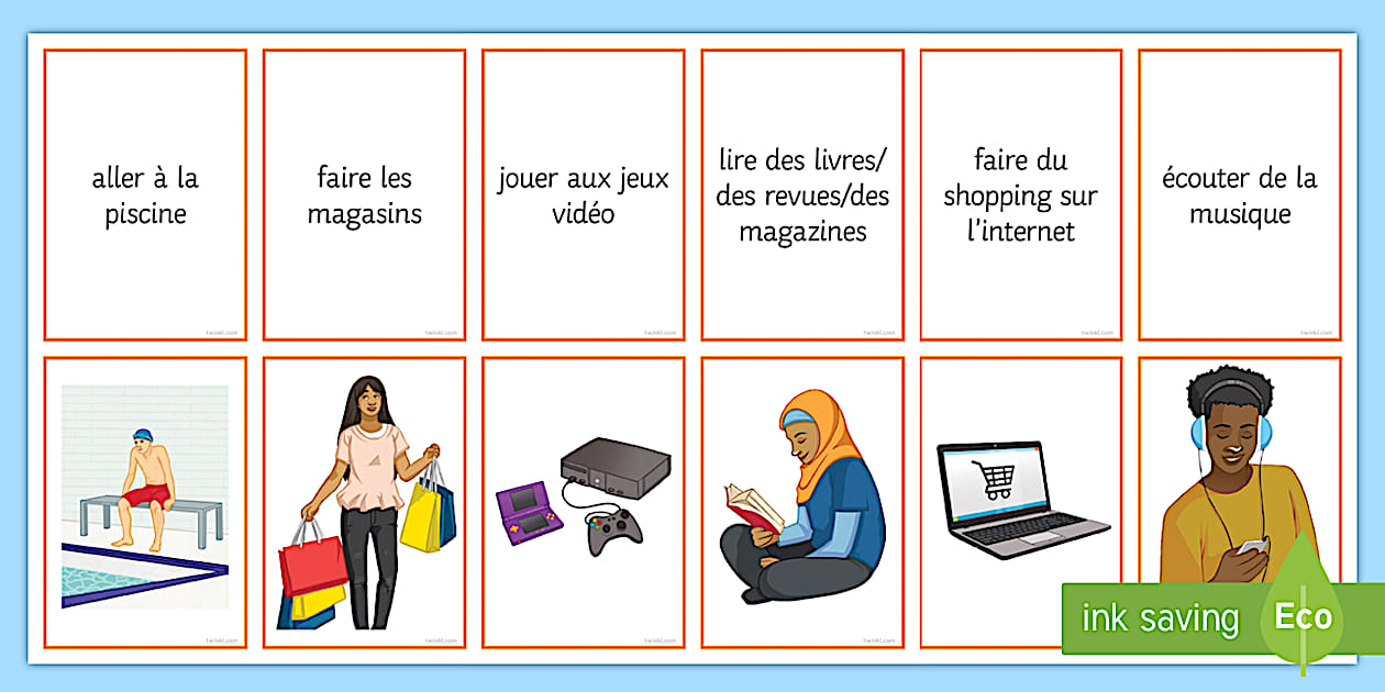 Hobbies Matching Cards French