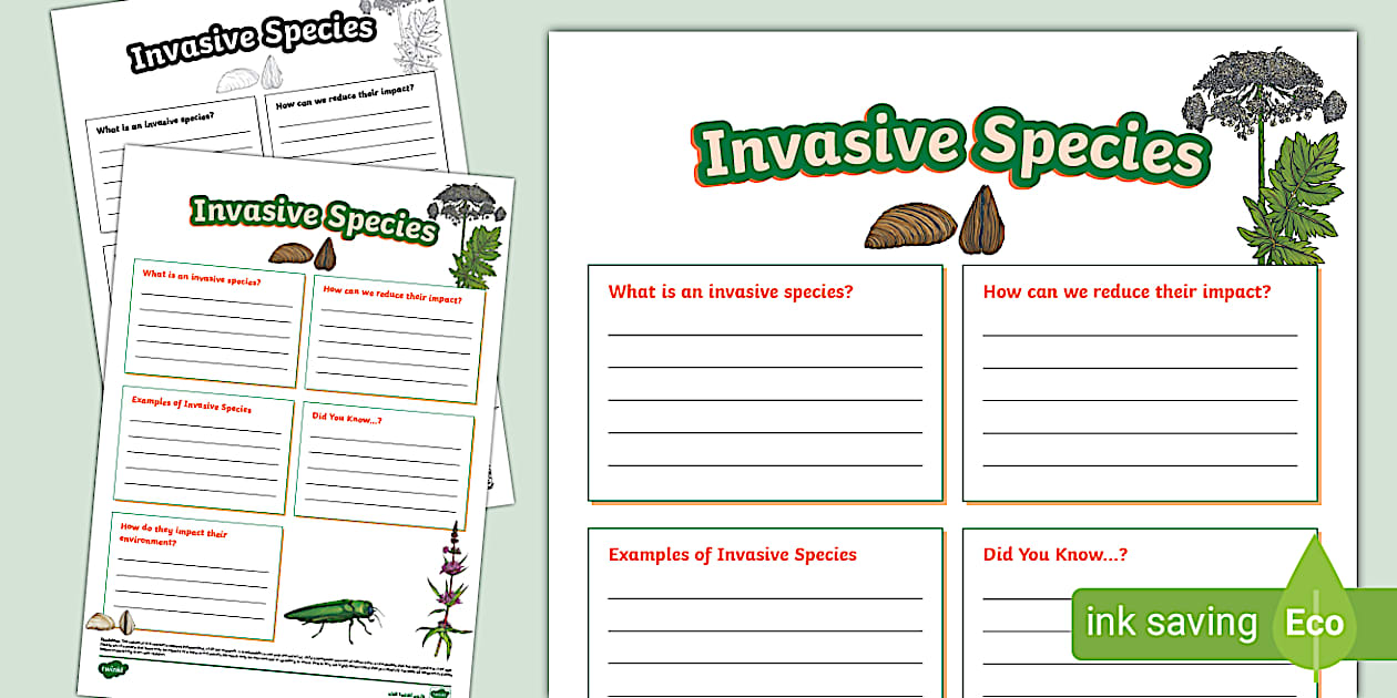 Invasive Species Fact File Template (teacher made) - Twinkl