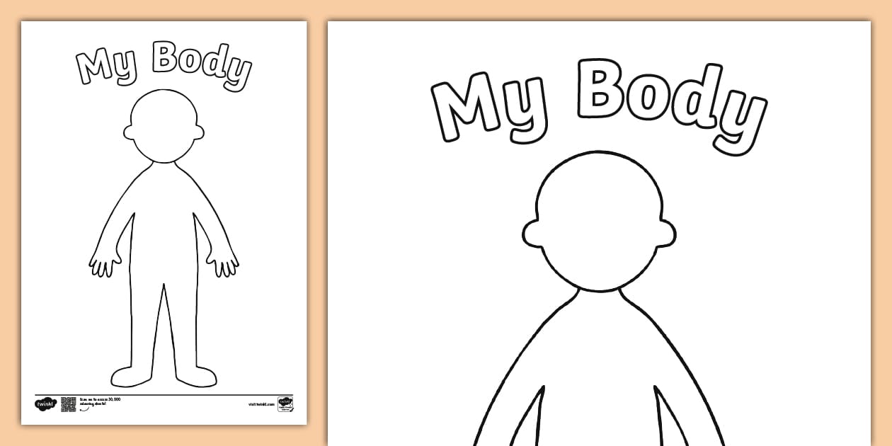 My Body Colouring Page for Nursery School | EYFS Colouring