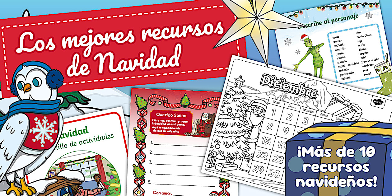Paquete con actividades navideñas listas para imprimir