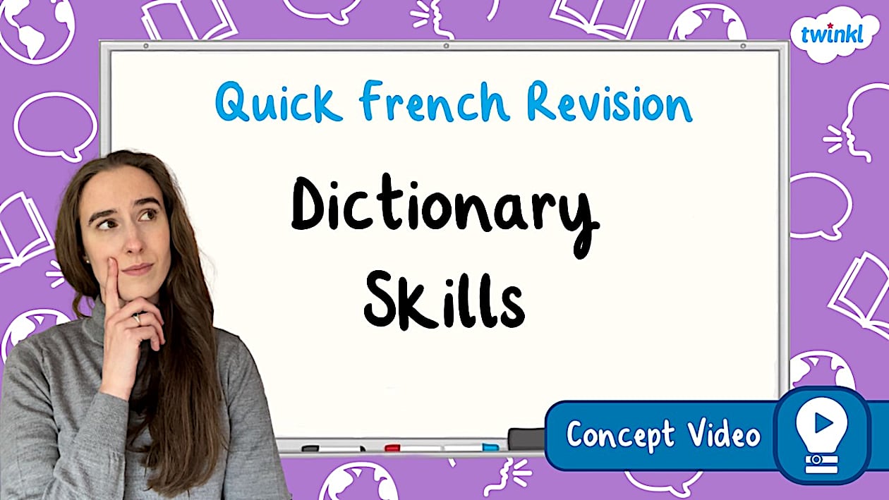 👉 Dictionary Skills | KS2 French Concept Video - Twinkl