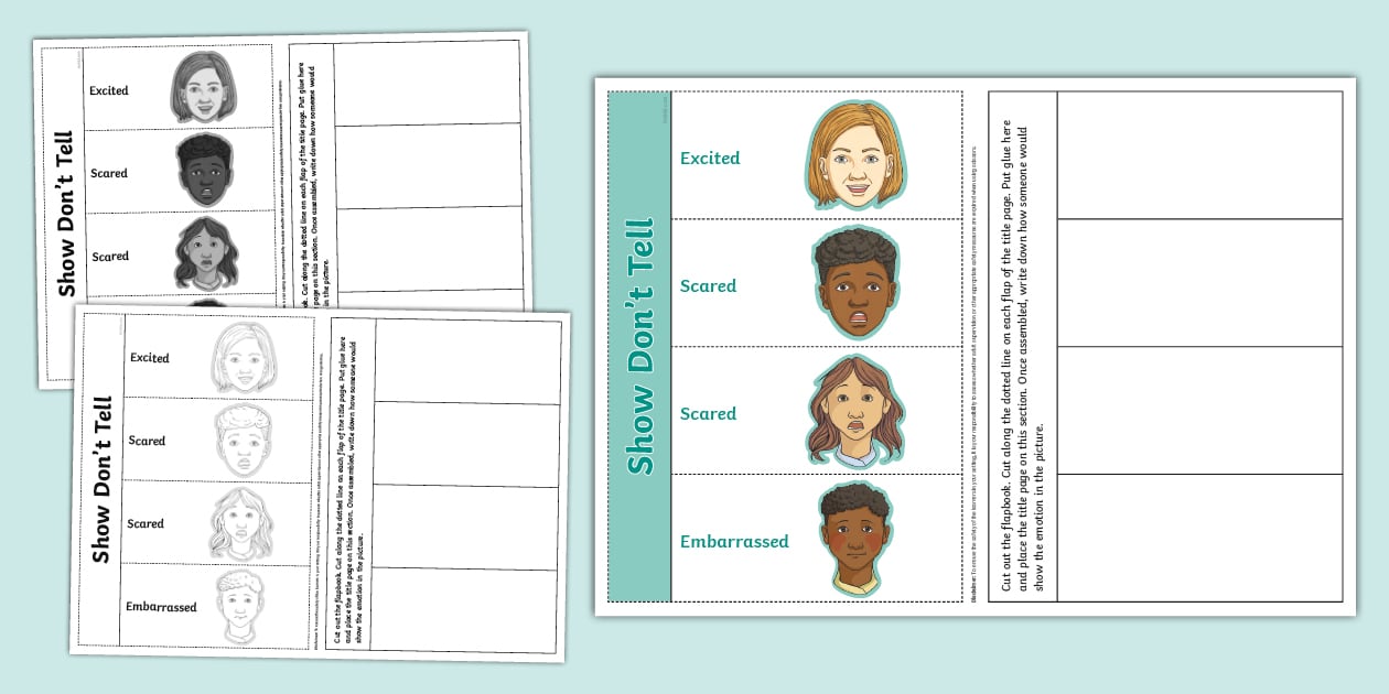 Show Don't Tell Flapbook - Twinkl Primary (teacher made)