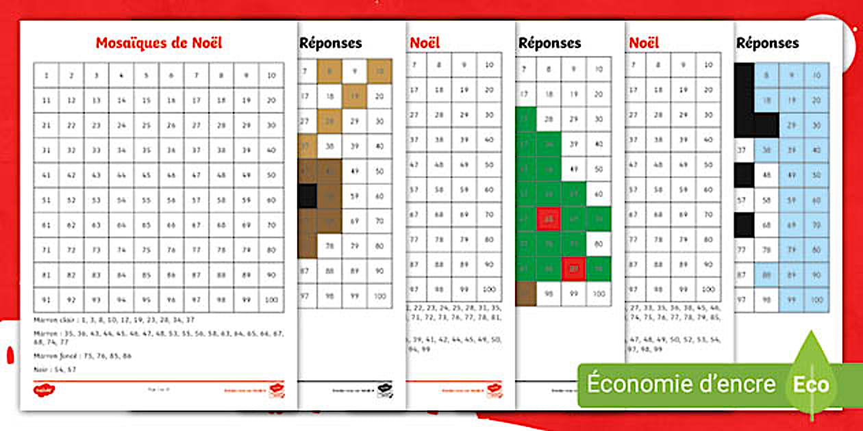 Mosaïques de Noël (teacher made) - Twinkl