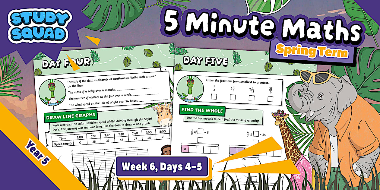 👉 Study Squad 5 Minute Maths - Year 5 Spring - Week 6 Days 4-5