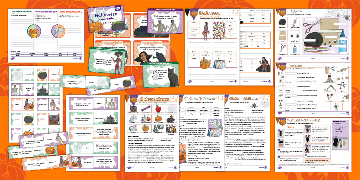 Teaching Learners of EAL About Halloween - Activity Pack