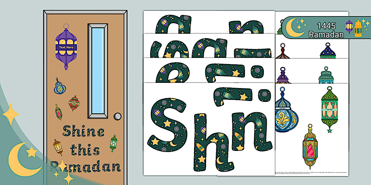 Shine This Ramadan Door Display Pack (teacher made) - Twinkl