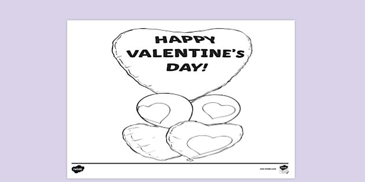 happy valentines Colouring | Colouring Sheets (teacher made)