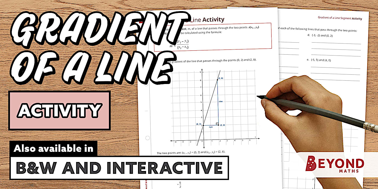 Gradient of a Line Segment Activity