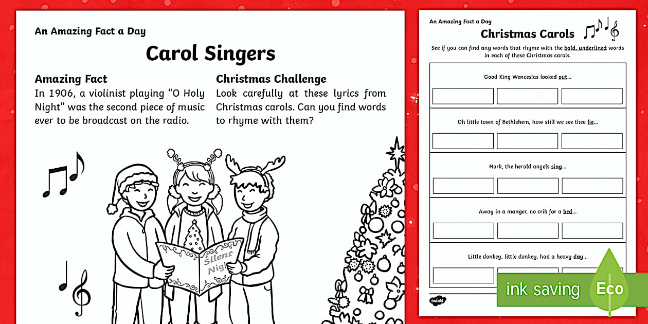 Christmas Carols Worksheet / Worksheet
