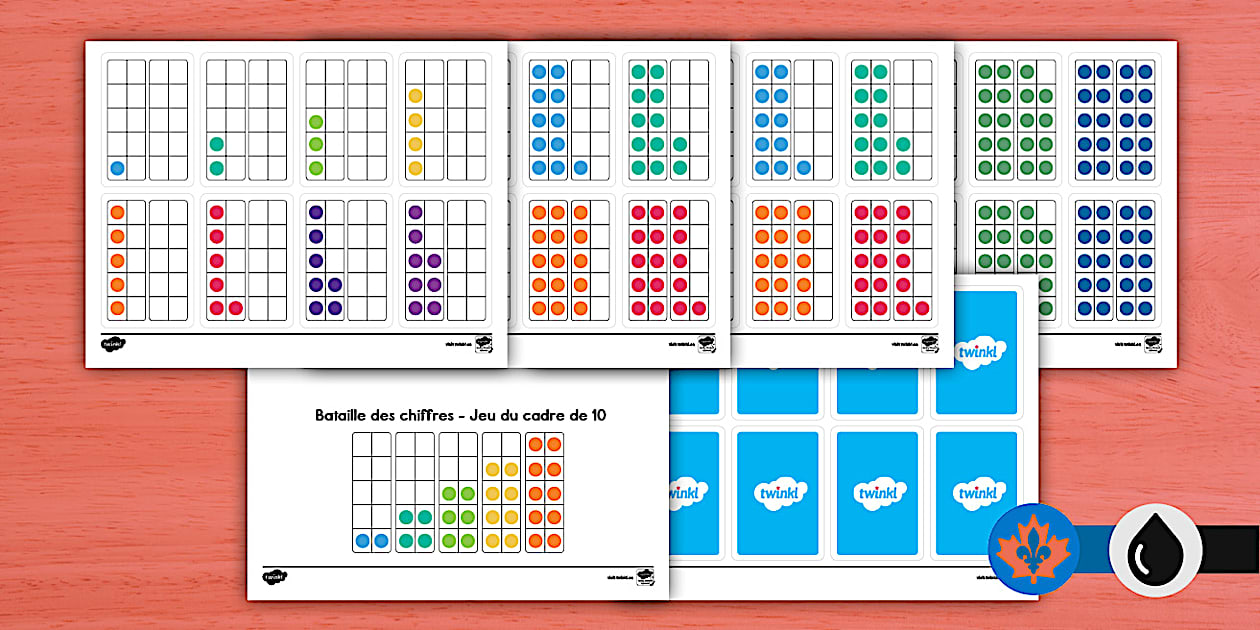 Number Battle 10-Frame Game French (professor feito)
