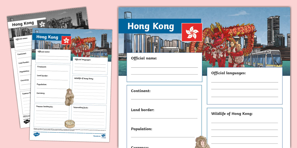 Hong Kong Fact File Template - Twinkl Countries - Twinkl