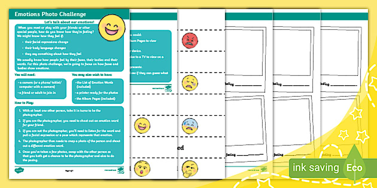 Emotions Photo Challenge (teacher made) - Twinkl