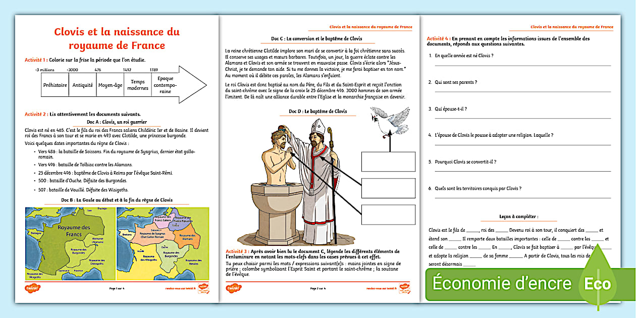 Clovis et la dynastie des Carolingiens
