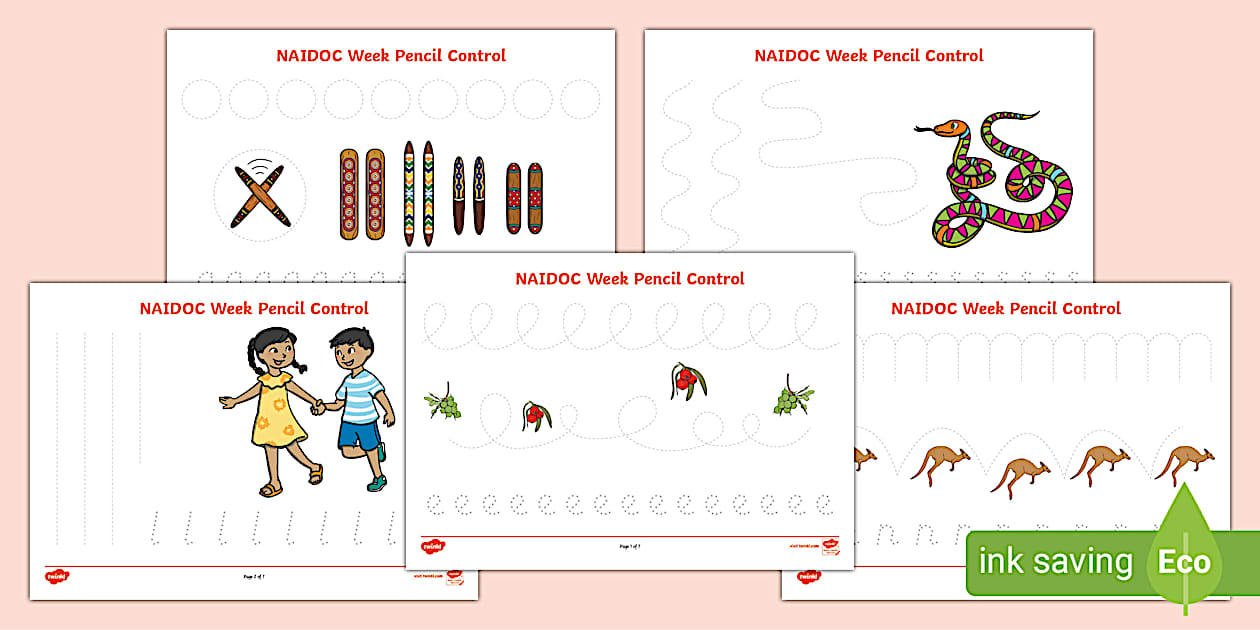 NAIDOC Week Pencil Control Sheets (teacher made) - Twinkl