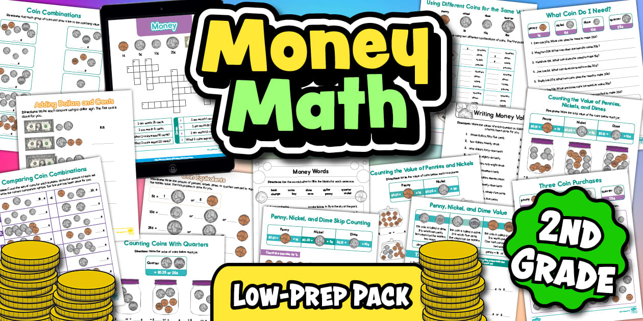 Second Grade Money Math Activity Pack (teacher made)