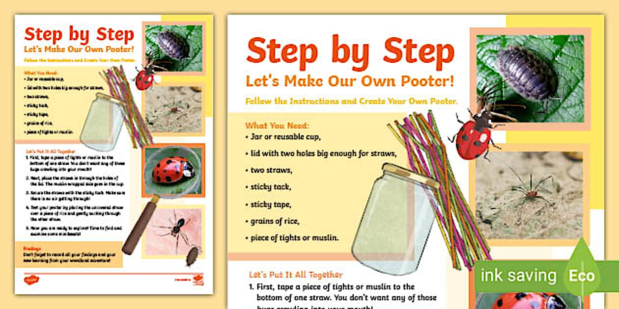 Step By Step How to Make Your Own Pooter! (teacher made)