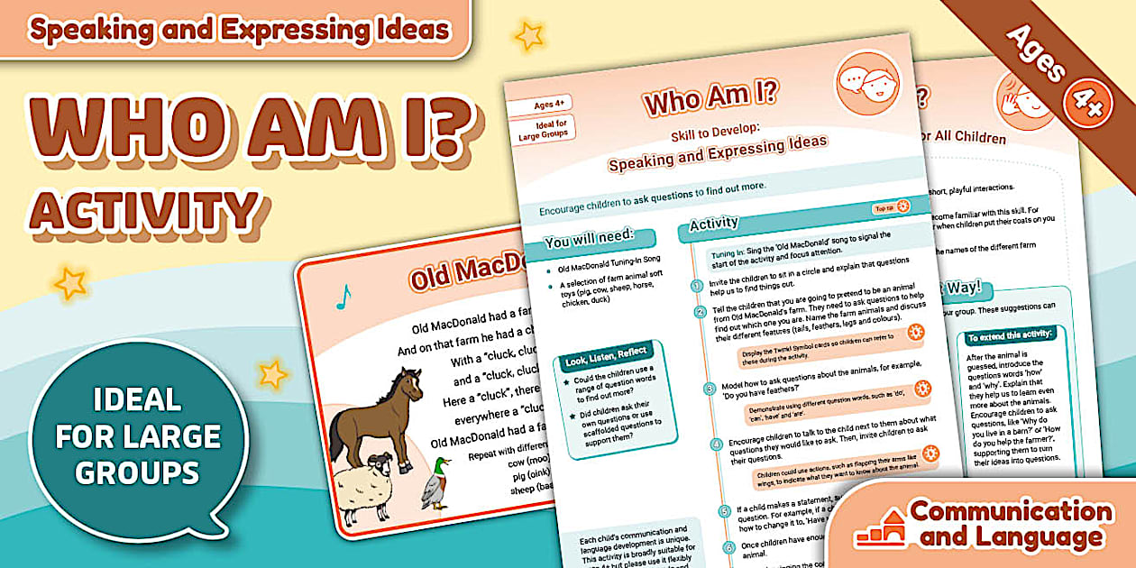 EYFS Communication and Language Activity: Asking Questions