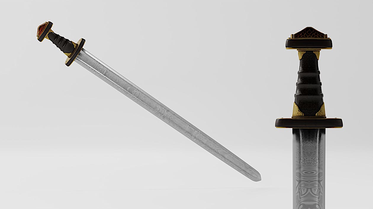 3D Model: Anglo-Saxons & Vikings - Sutton Hoo Sword