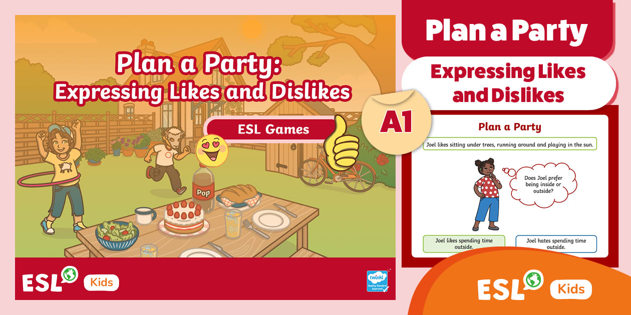 ESL Likes and Dislikes PPT Game {Kids}