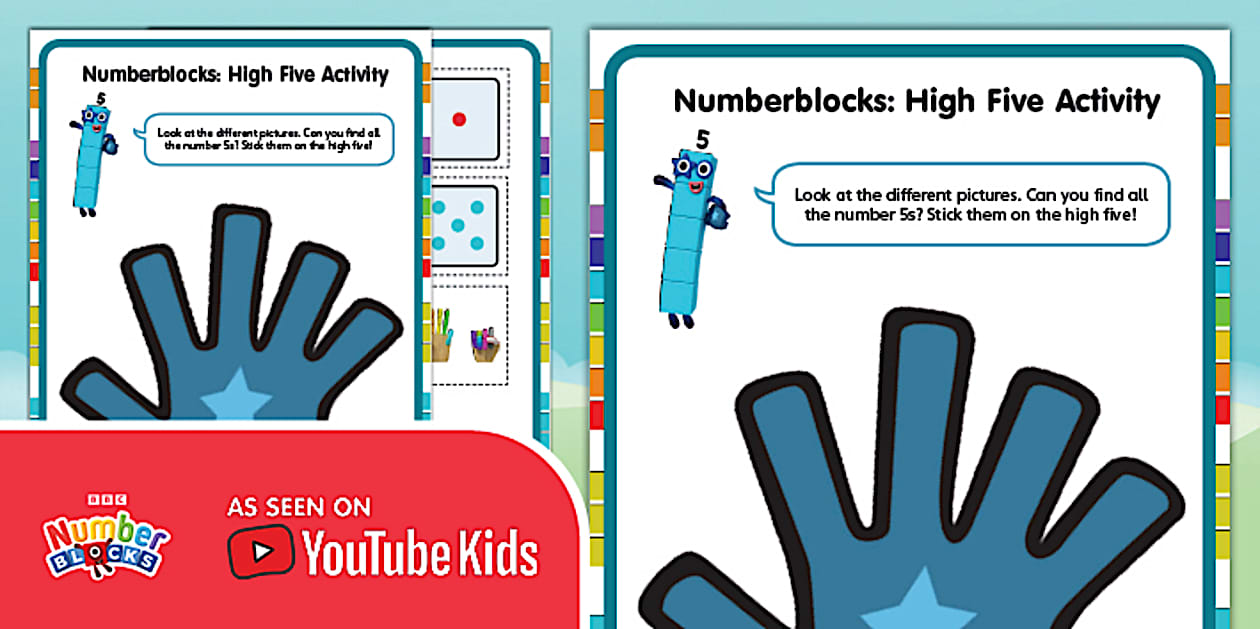 Numberblocks: High 5 Worksheet | Math & Counting