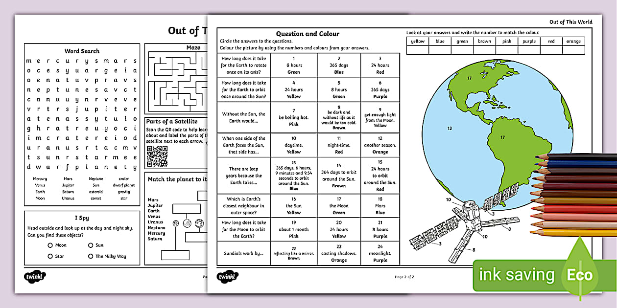 World Space Week Activity Mat (creat de profesori) - Twinkl