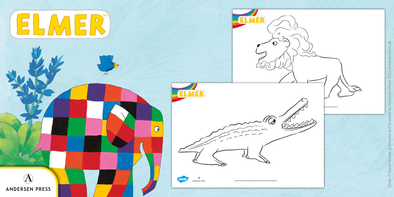 FREE! - Elmer: Colouring Sheets [Ages 3-5] (teacher made)