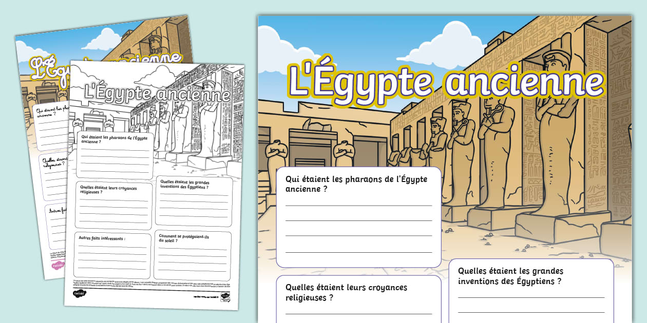 Fiche d'informations : L'Égypte ancienne - Twinkl