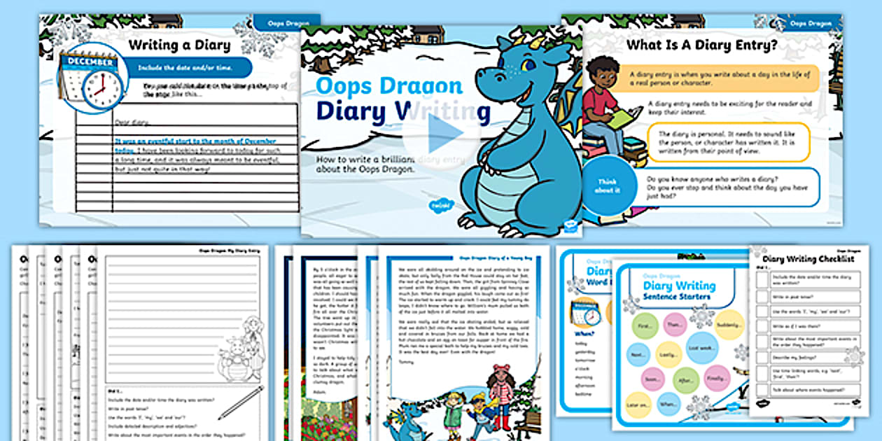 KS1 Oops Dragon Diary Writing Resource Pack (teacher made)