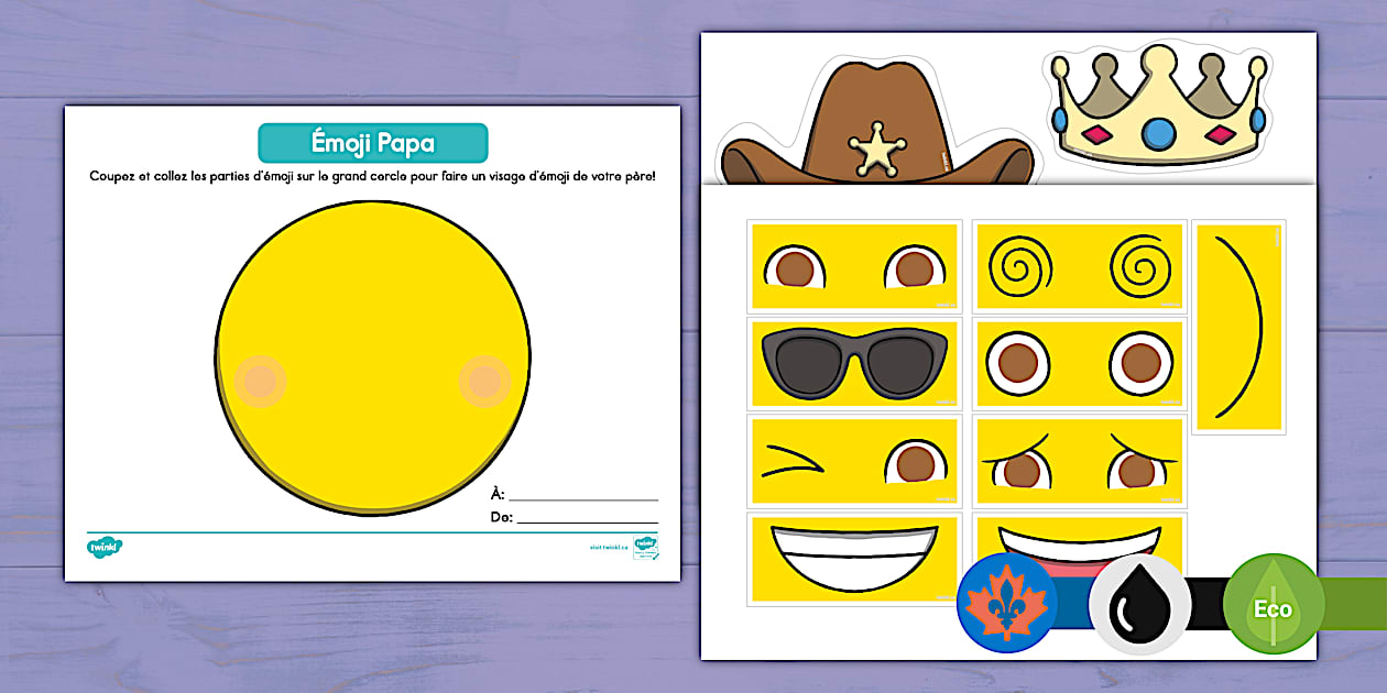 Father's Day My Dad-Moji Activity French (teacher made)