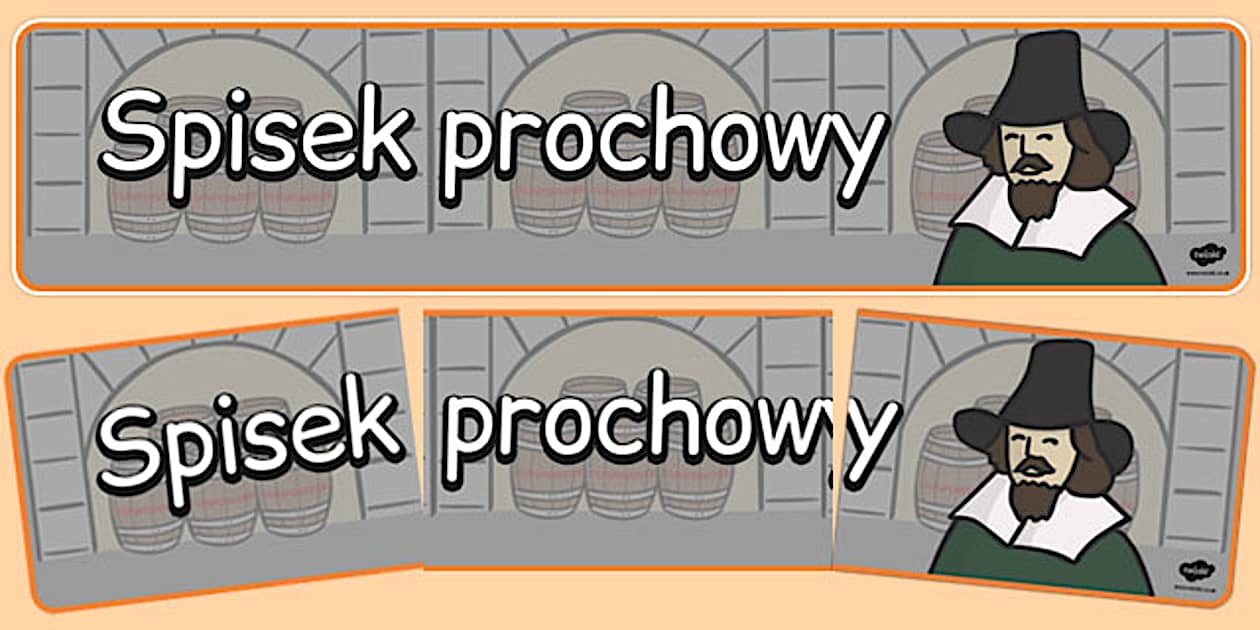 Banner na gazetkę ścienną Spisek prochowy po polsku - historia