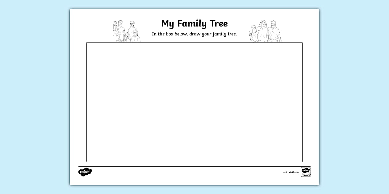 Make Your Family Tree Worksheet (teacher made) - Twinkl