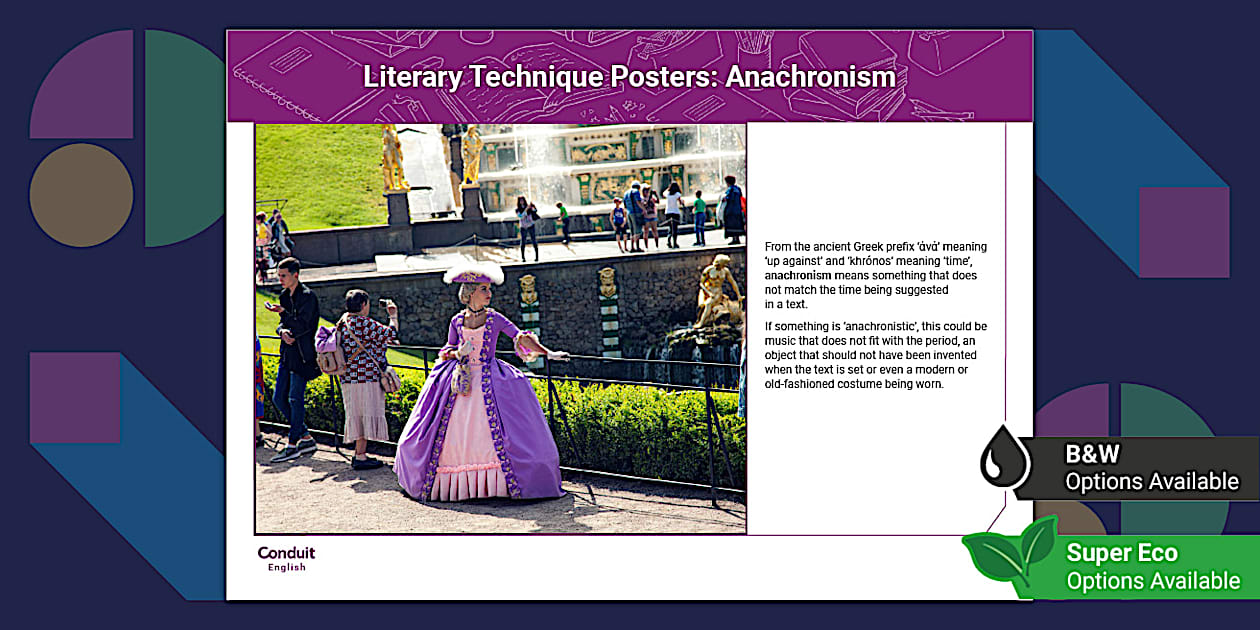 Literary Technique Posters: Anachronism (teacher made)