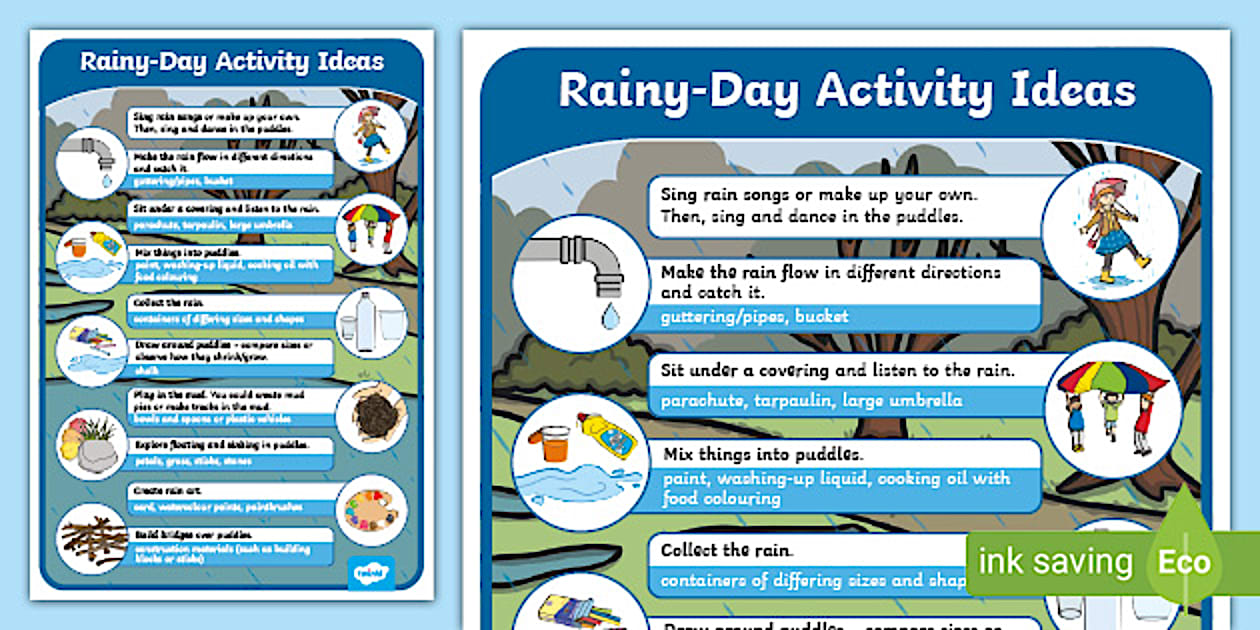 Exploring Outdoor Play in the Early Years: Rainy-Day Ideas