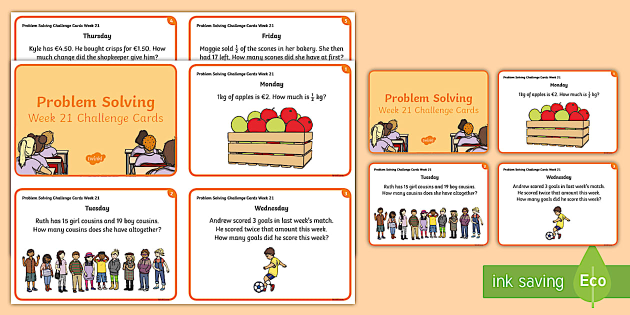 Week 21 - Version 2 - Problem Solving - One a Day - Challenge Cards