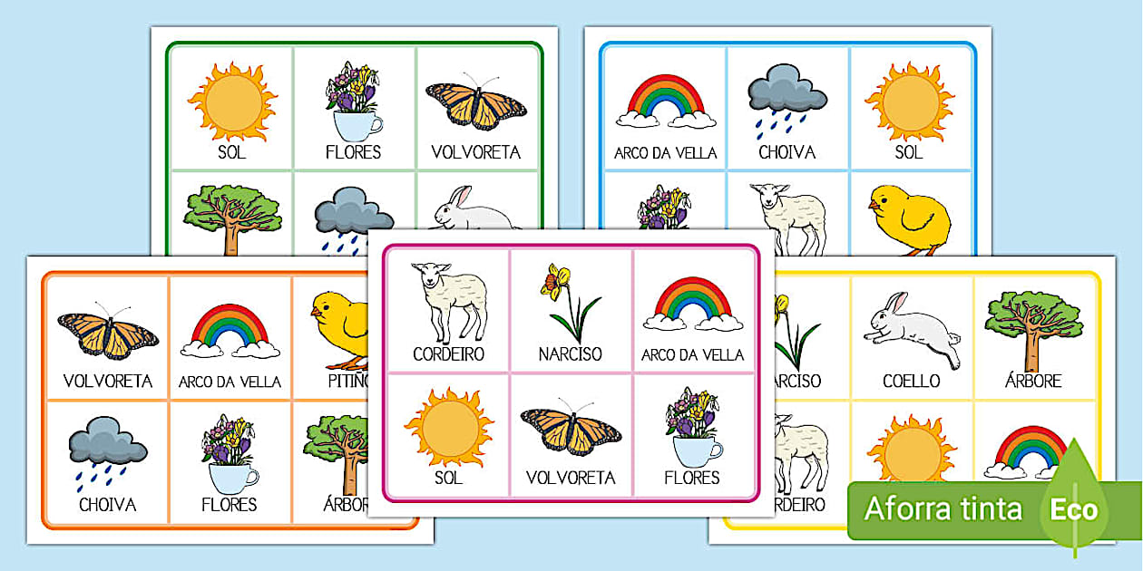 Xogo: Bingo - A Primavera (Teacher-Made) - Twinkl