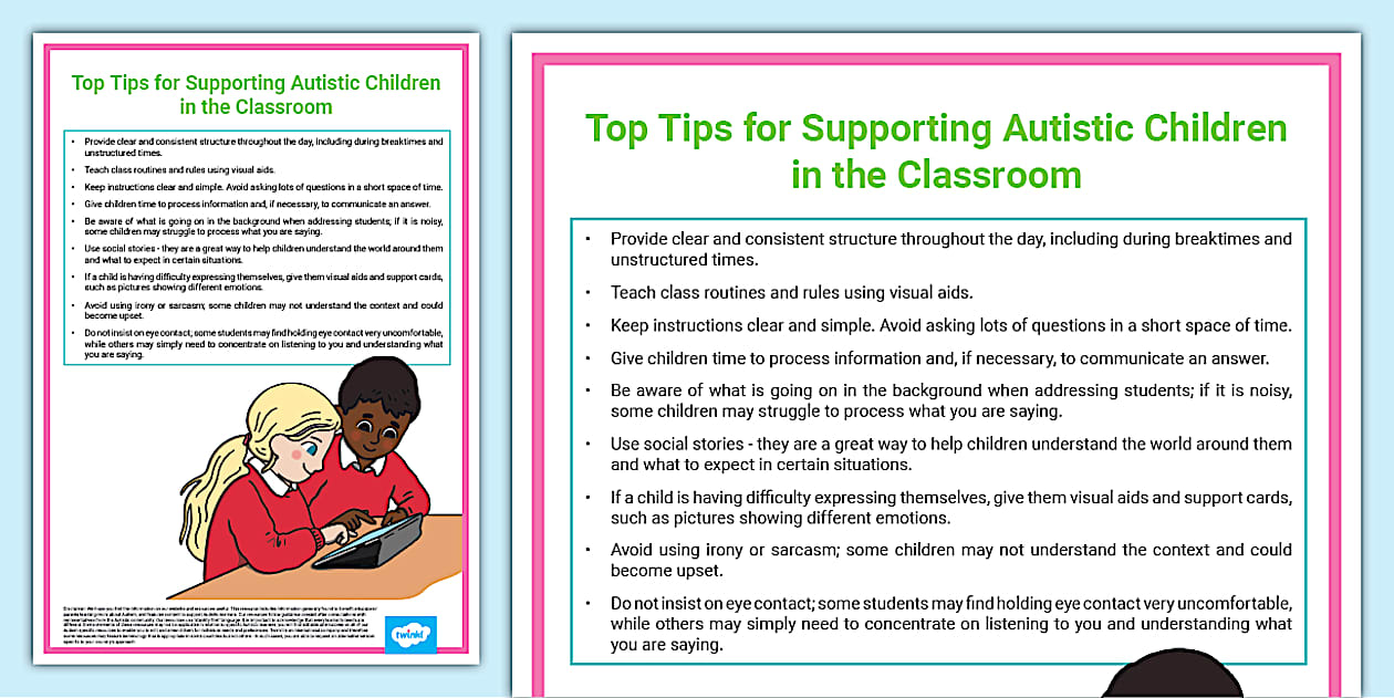 Top Tips for Supporting Autistic Children in the Classroom