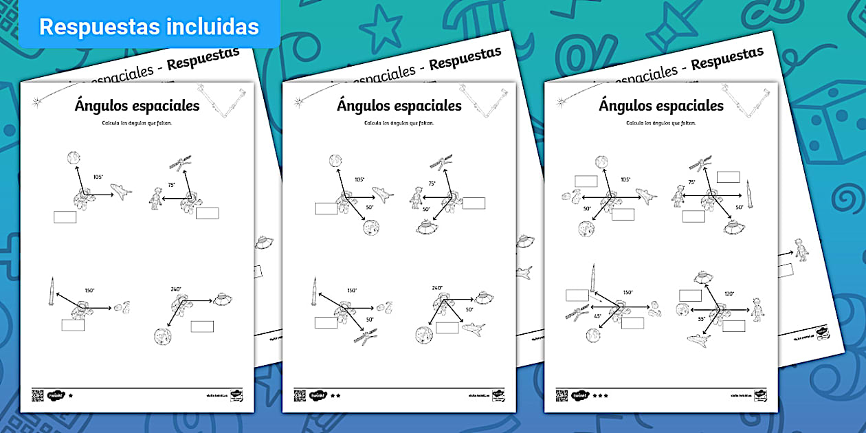Ficha de actividad por niveles: Calcular ángulos de hasta 360 grados