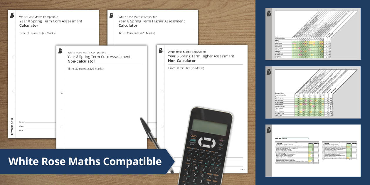 👉 White Rose Maths Year 8 Spring Term Assessment - Twinkl