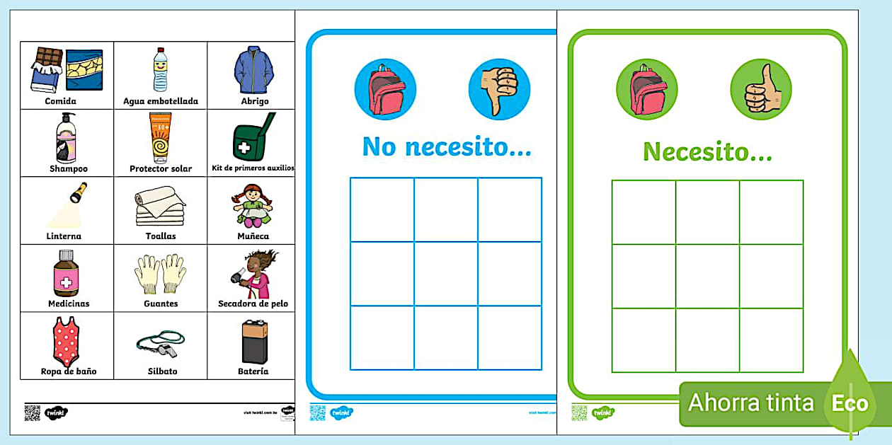 FREE! - Actividad: ¿Qué debe contener una mochila de emergencia?