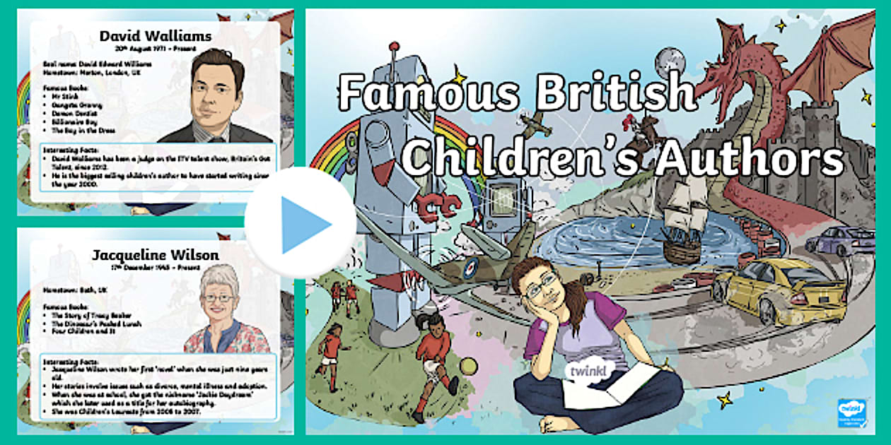 Famous British Children Authors PowerPoint (teacher made)